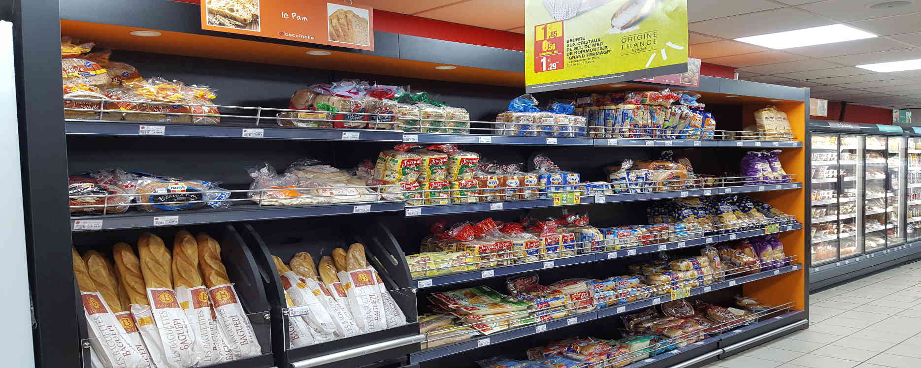 Point chaud de votre supermarché, boulangerie de votre magasin