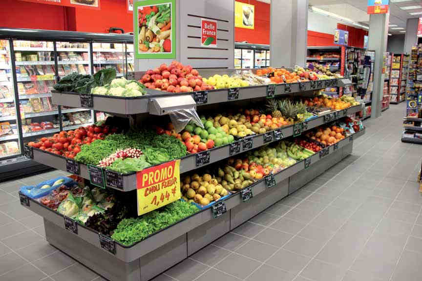 Produce, fruit and vegetable display for your supermarket - CABF