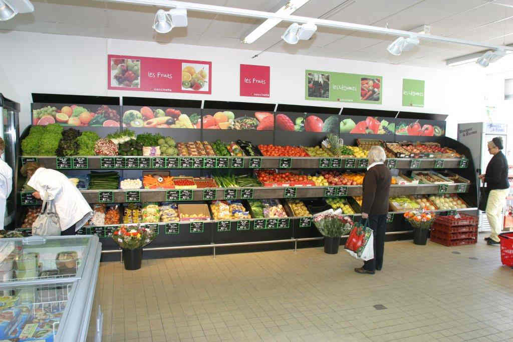 Rayon fruits et légumes de votre supermarché