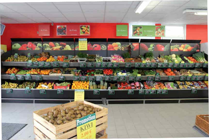 Rayon fruits et légumes de votre supermarché