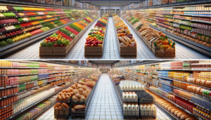 Les sortes de rayon dans un supermarché - CABF